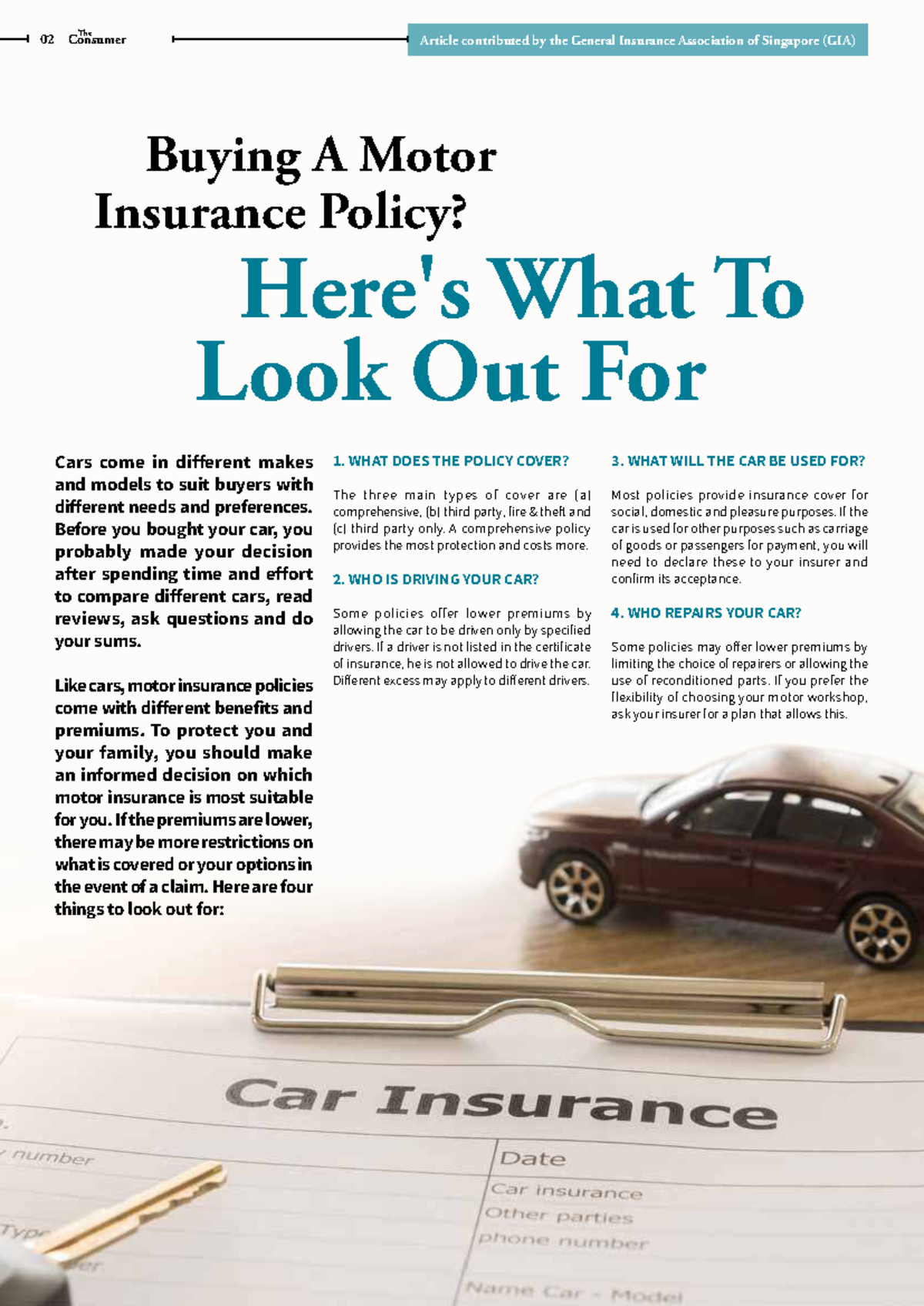 CASE-2017: Key Considerations for Buying Motor Insurance Policies - Studocu