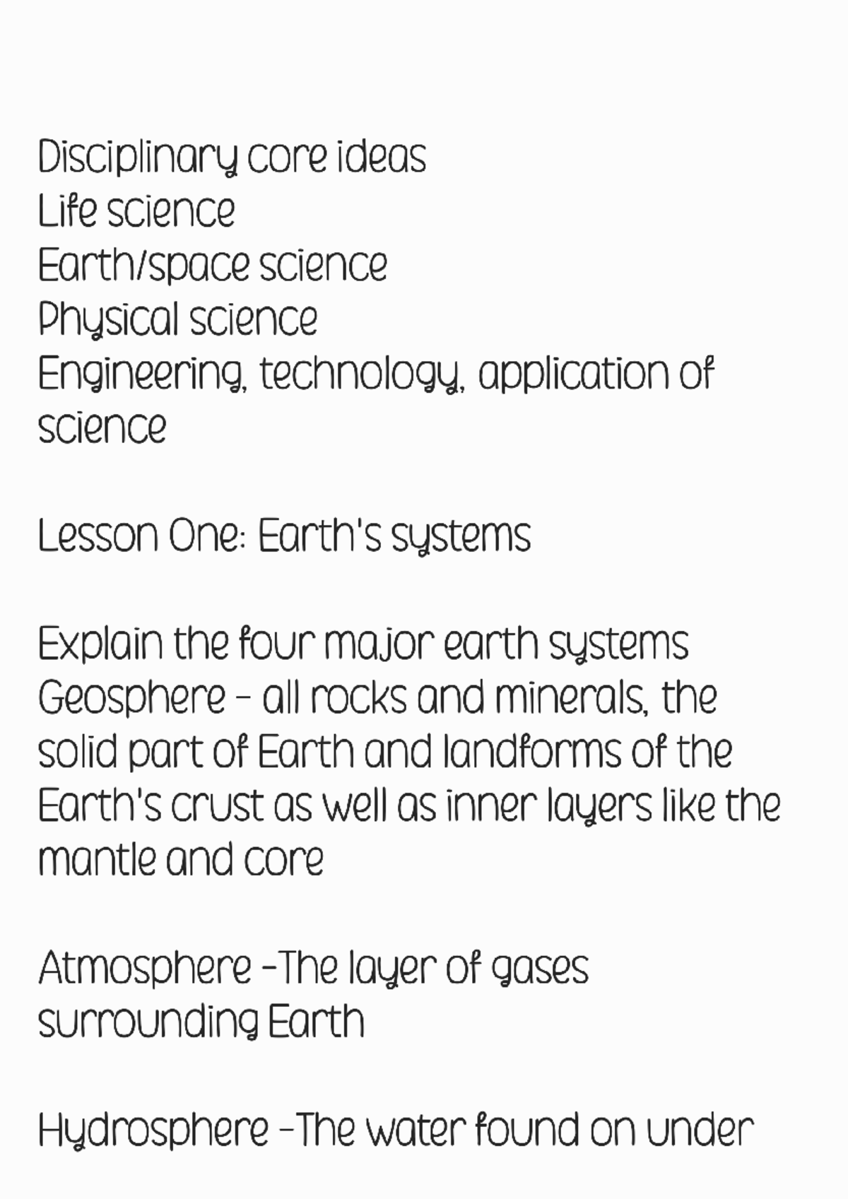 Final Exam Study Guide for XYZ 101: Earth Systems & Science Concepts ...