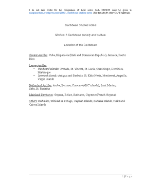 512977109 Caribbean Studies IA - Caribbean Advanced Proficiency ...
