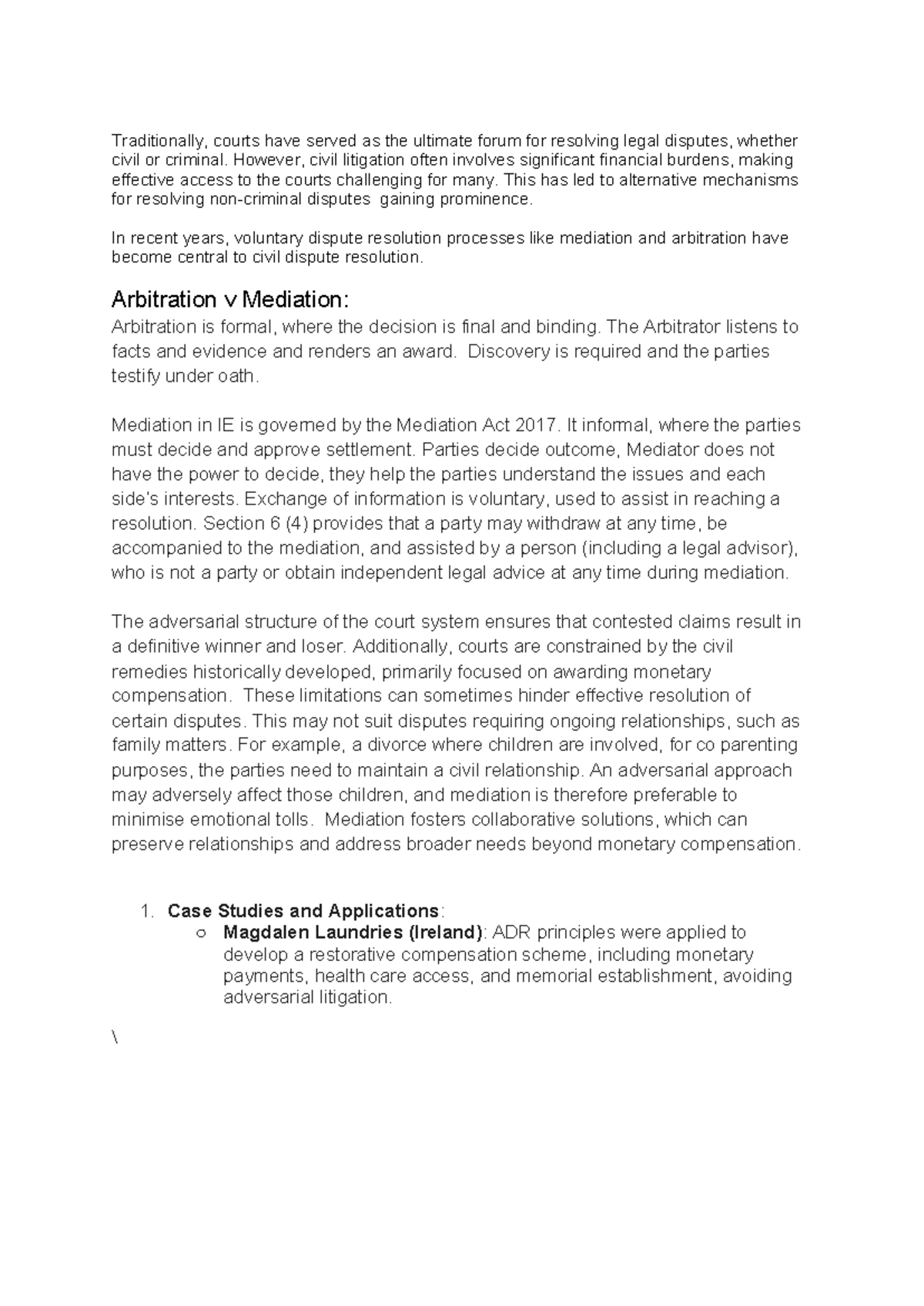 Mediation vs. Arbitration: Understanding Dispute Resolution in Law ...
