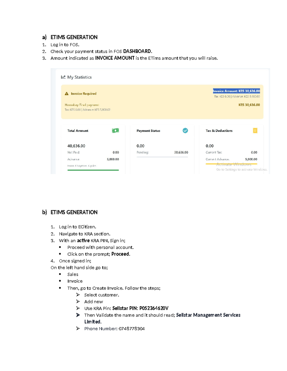 ETIMs Invoice Generation & Upload Process - FOS Guide - Studocu