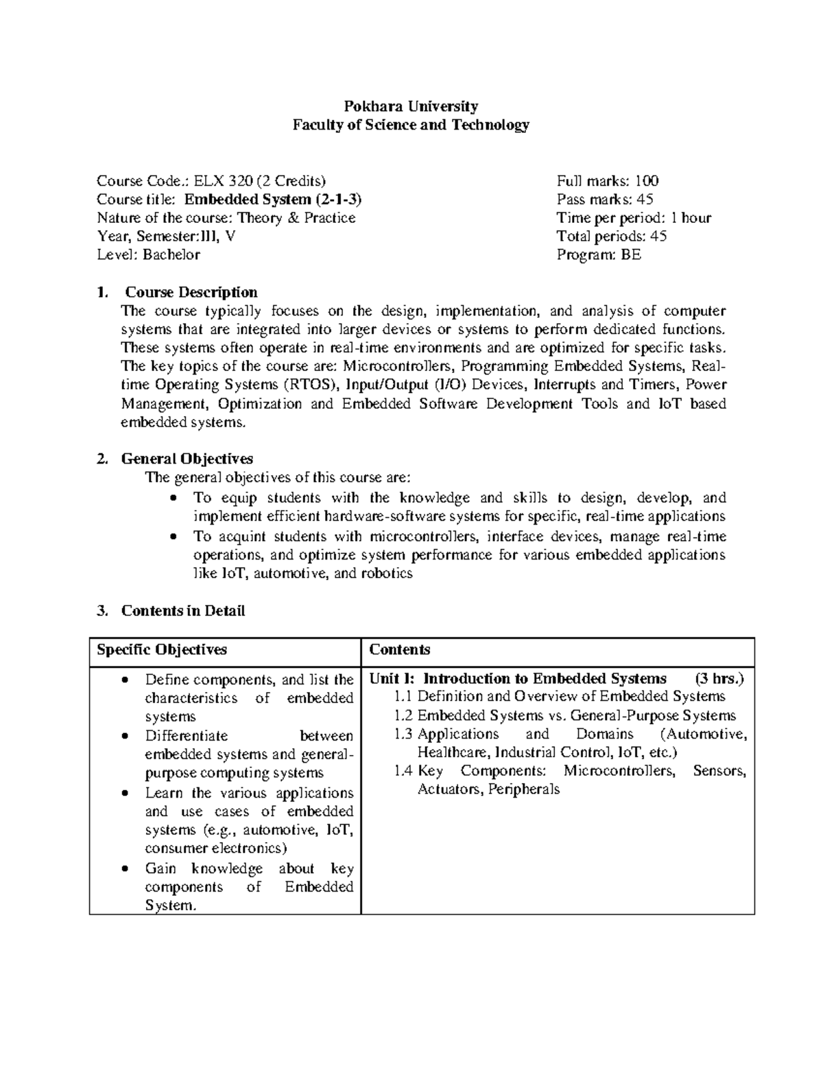 ELX 320: Embedded Systems Course Syllabus and Overview - Studocu ELX 320: Embedded Systems Course Syllabus and Overview - Studocu