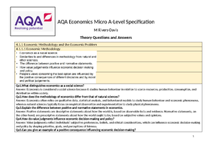 AQA Economics A-Level Macro Theory Q&A Guide - Studocu