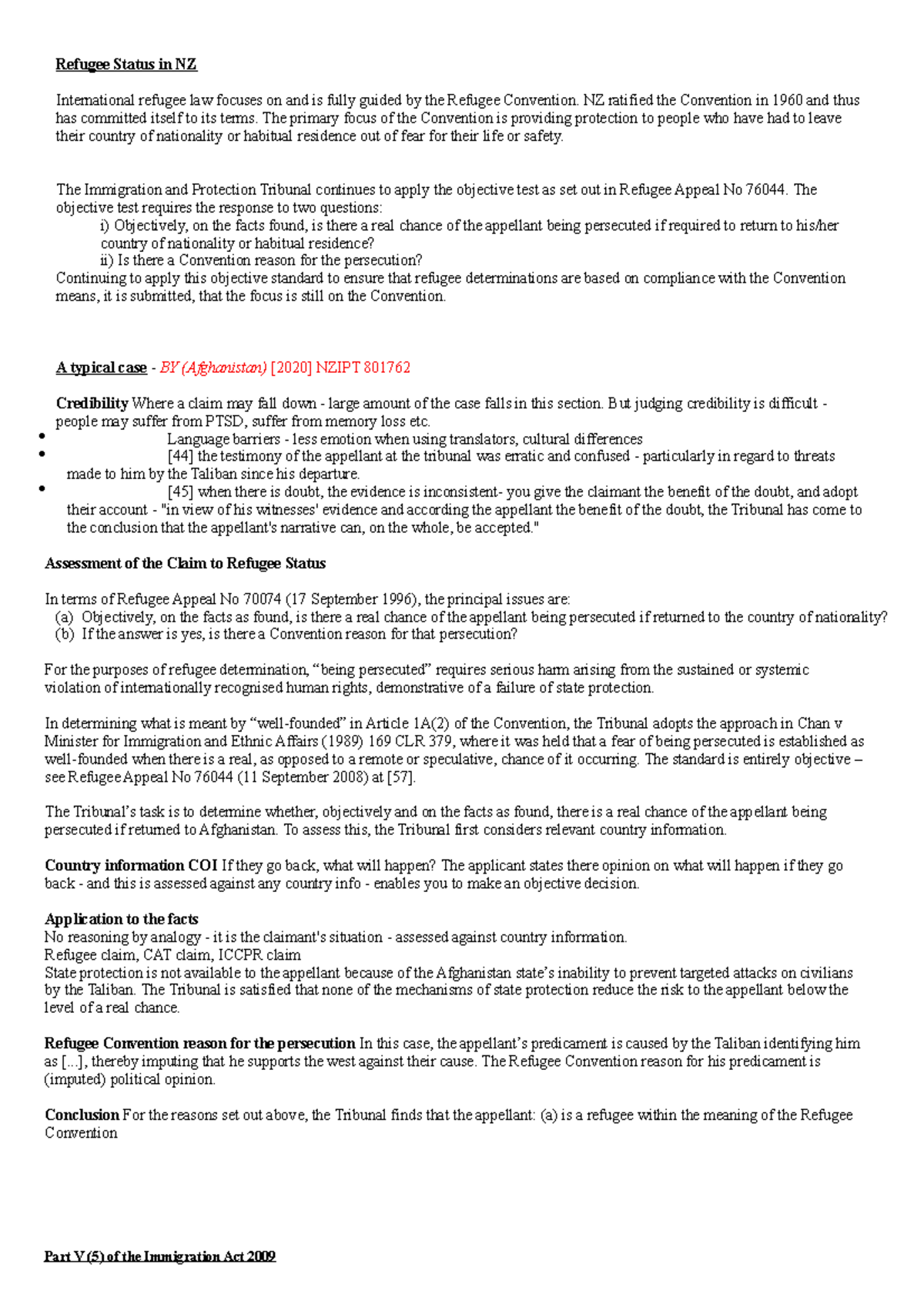 Refugee Status Determination in New Zealand: A Comprehensive Overview ...