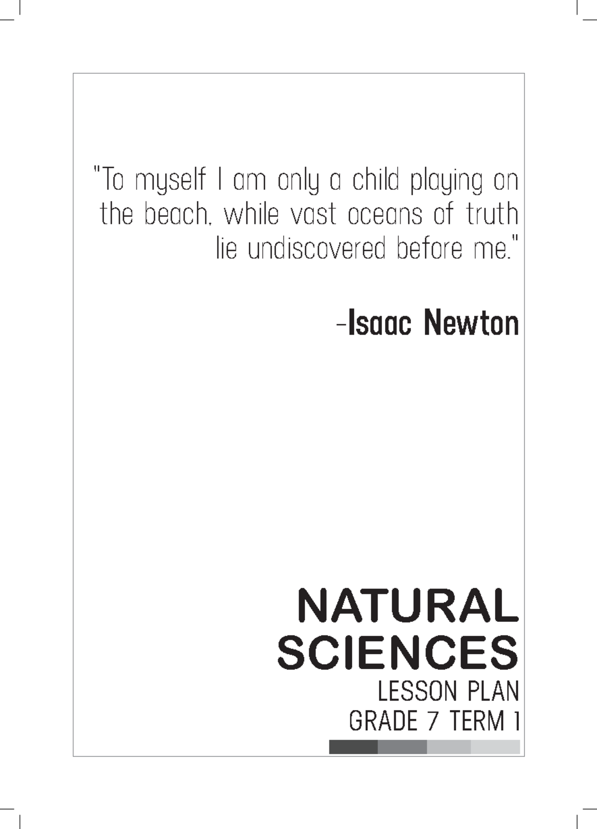 Grade 7 Natural Sciences Lesson Plan - Term 1 2019 - Studocu