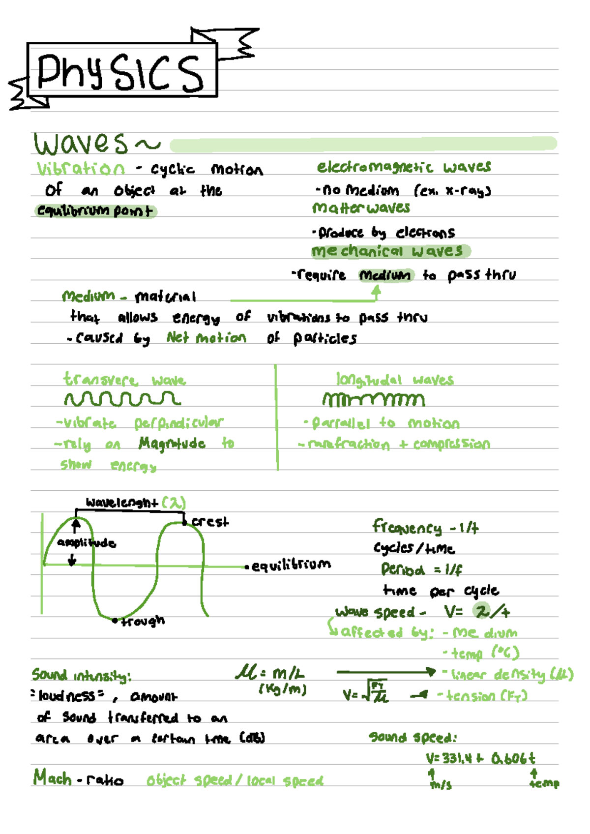 Physics Exam Prep: Waves, Motion & Electricity Concepts - Studocu
