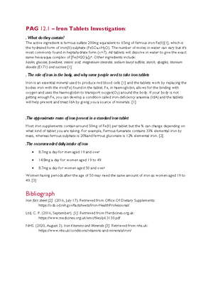 2A titrations - A detailed unit2 assignment a - 4/24/ BTEC: APPLIED ...
