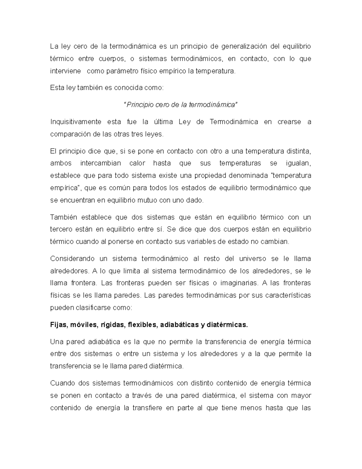 Ley cero marco teorico - ……. - La ley cero de la termodinámica es un ...