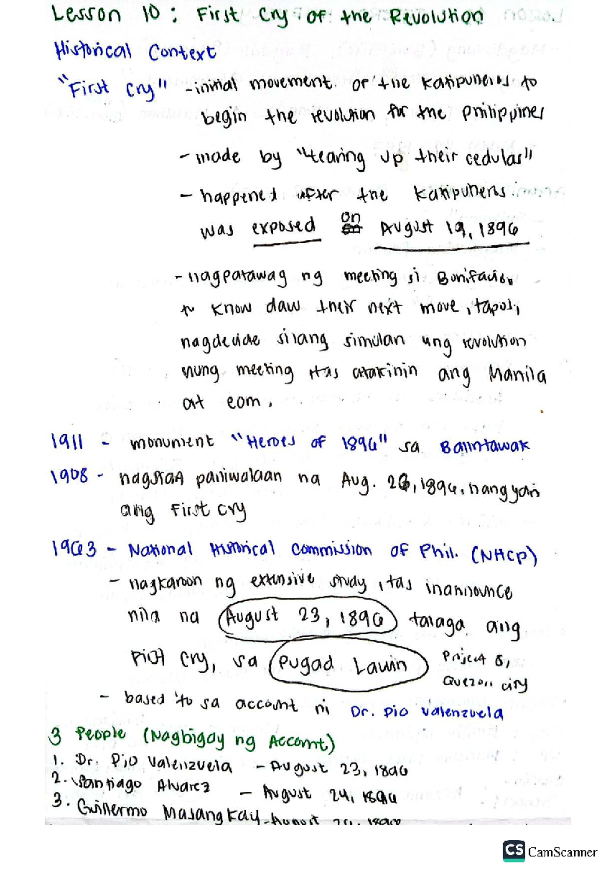 Readings in Philippine History: Lesson 10 - First Cry of the Revolution ...