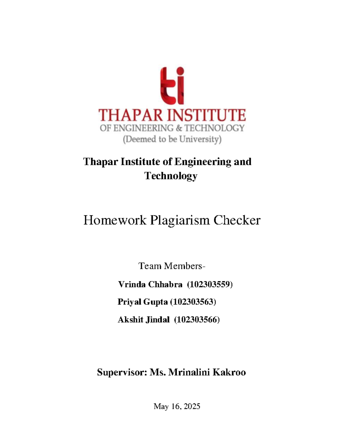 AI-Based Plagiarism Detection System: Project Overview and Methodology ...