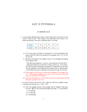 Maths assignment 2 - MATHEMATICS FOR SCIENCE - MAT 1S - Nigje Olwethn (25N6794) Maths Assigmen ...