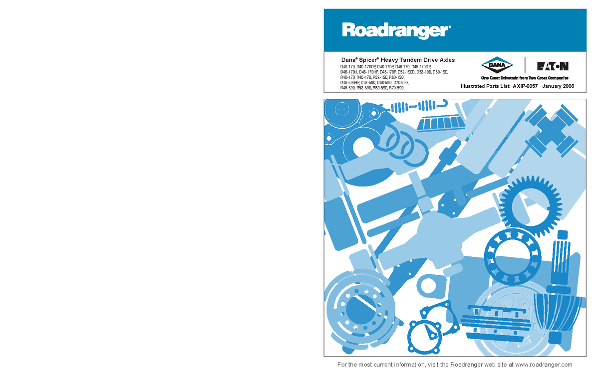 EATON D170 D190 Heavy Tandem Drive Axles Illustrated Parts List - Studocu