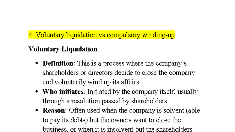 4. Voluntary Liquidation vs Compulsory Winding-Up: Key Differences ...