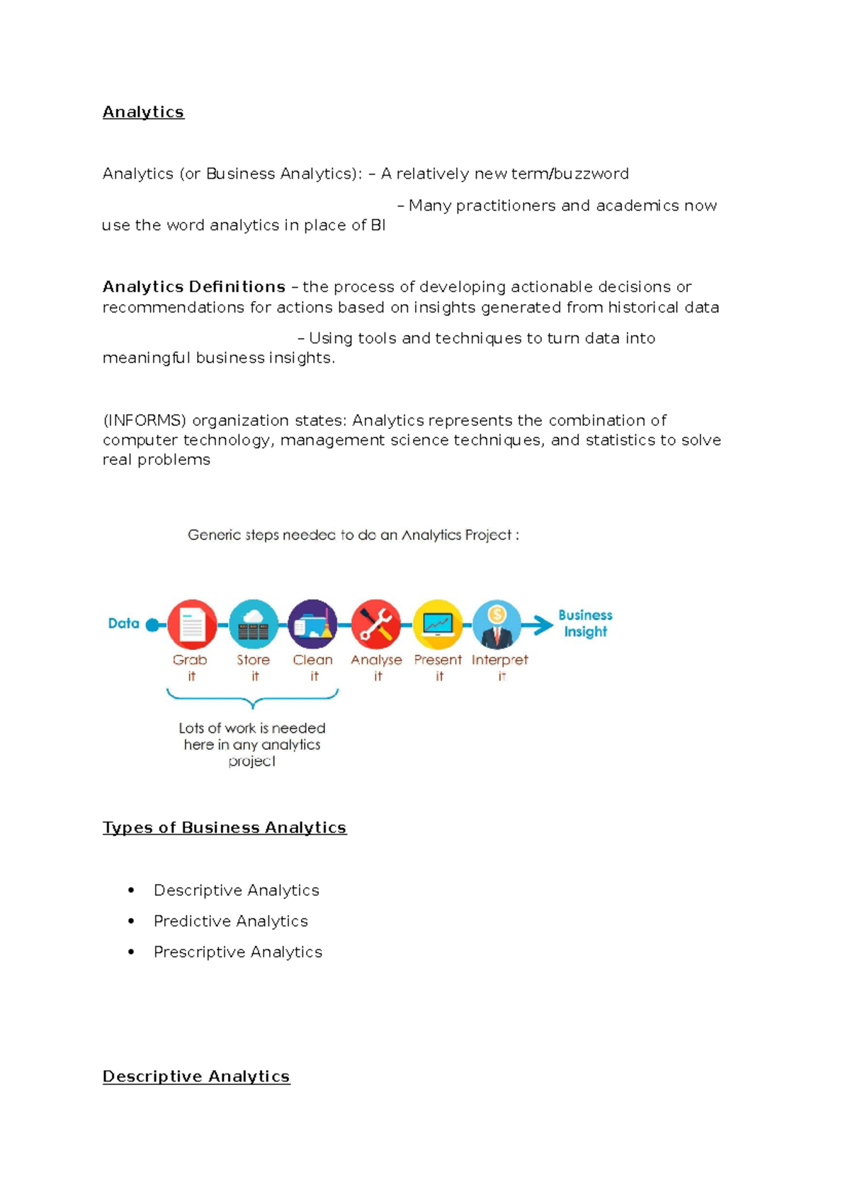 Business Analytics Overview: Types & Techniques (BUSA3020) - Studocu