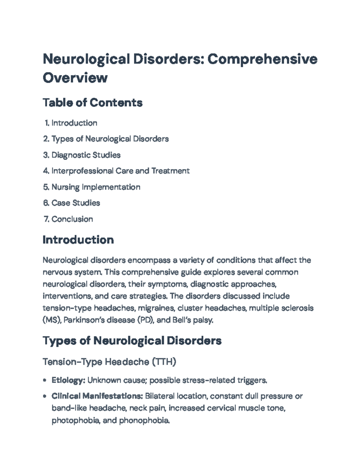 Neurological Disorders Overview: Types, Diagnosis, and Management ...