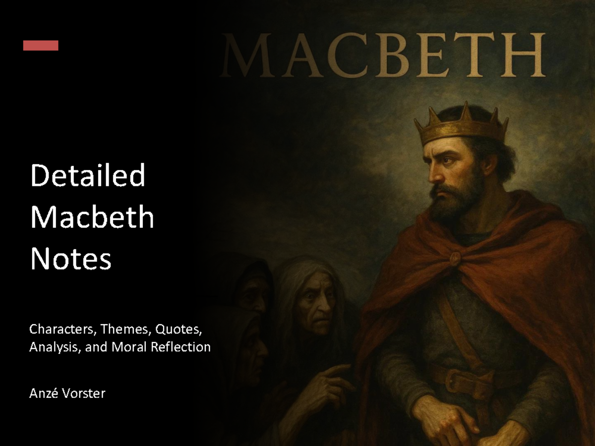 Detailed Macbeth Notes Presentation Part 1 - Detailed Macbeth Notes ...
