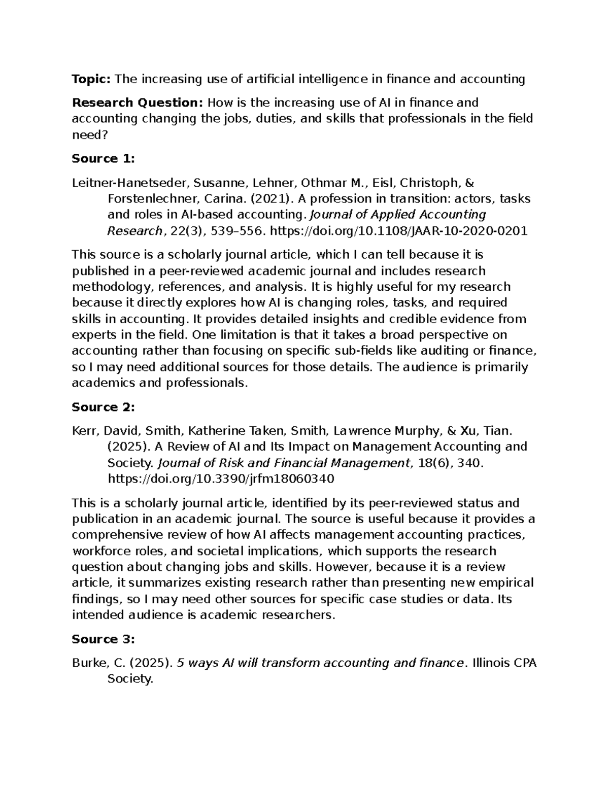 Week 3 Discussion: AI's Impact on Finance & Accounting Professions - Studocu