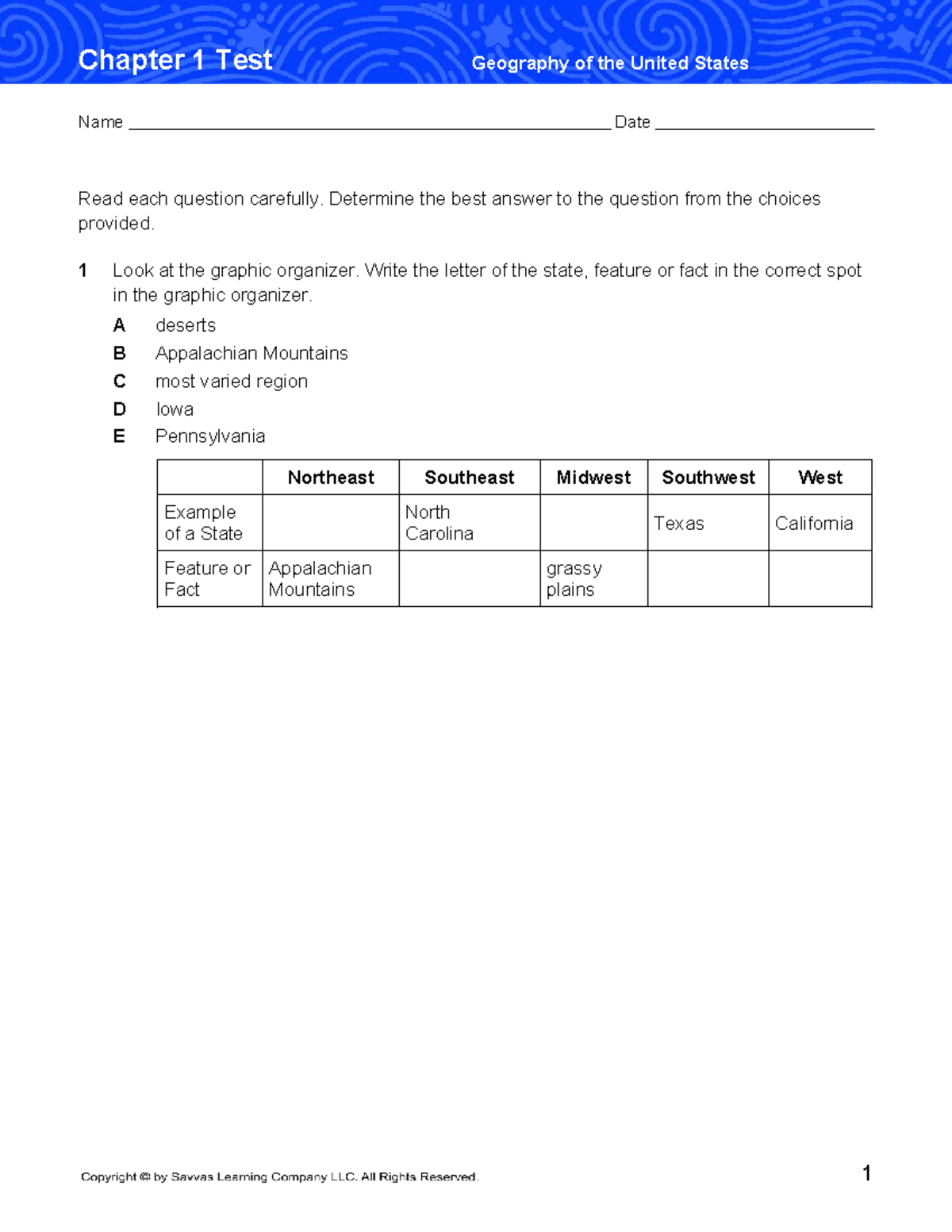 Geography of the United States: Chapter 1 Test Q&A - Studocu