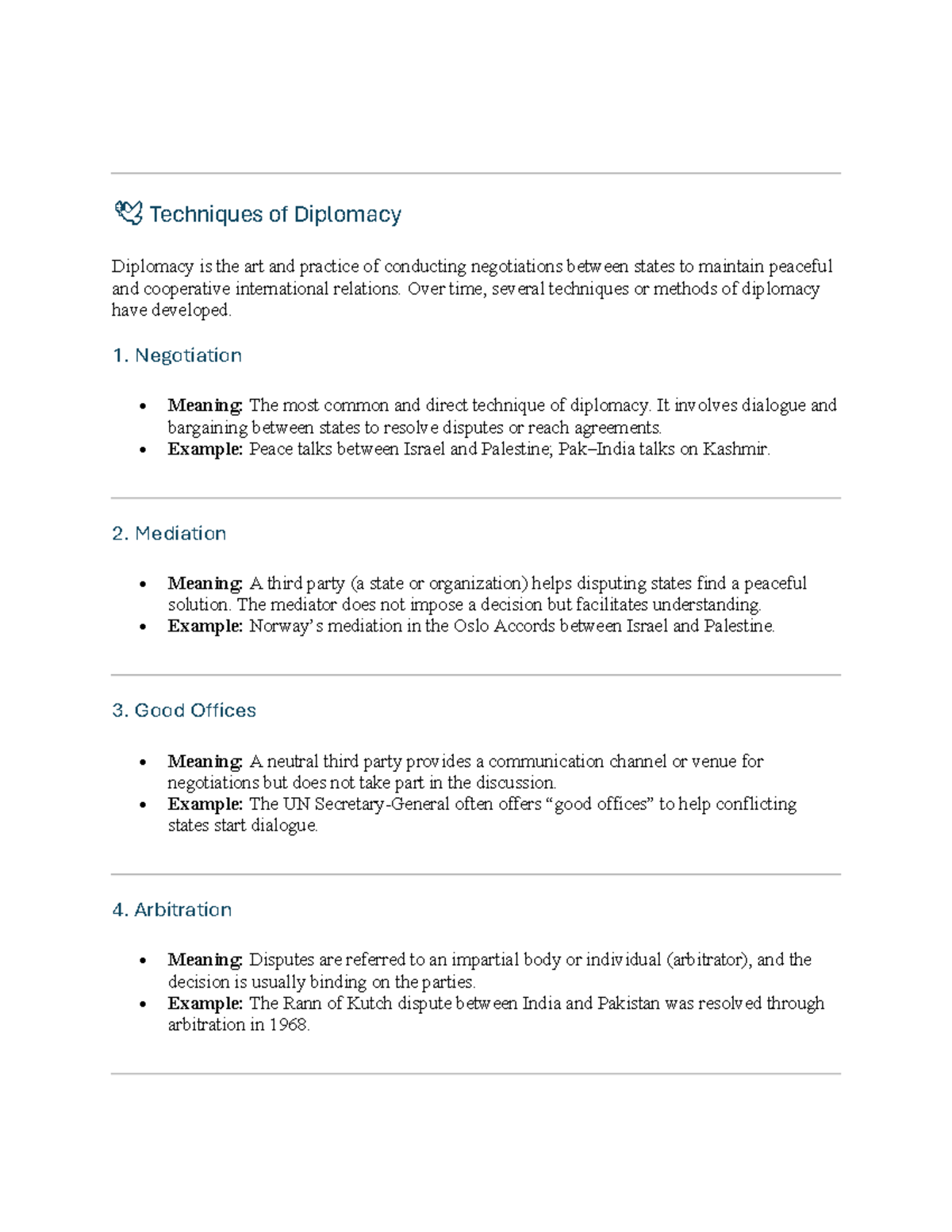 Diplomatic Missions: Techniques and Practices in Diplomacy - Studocu