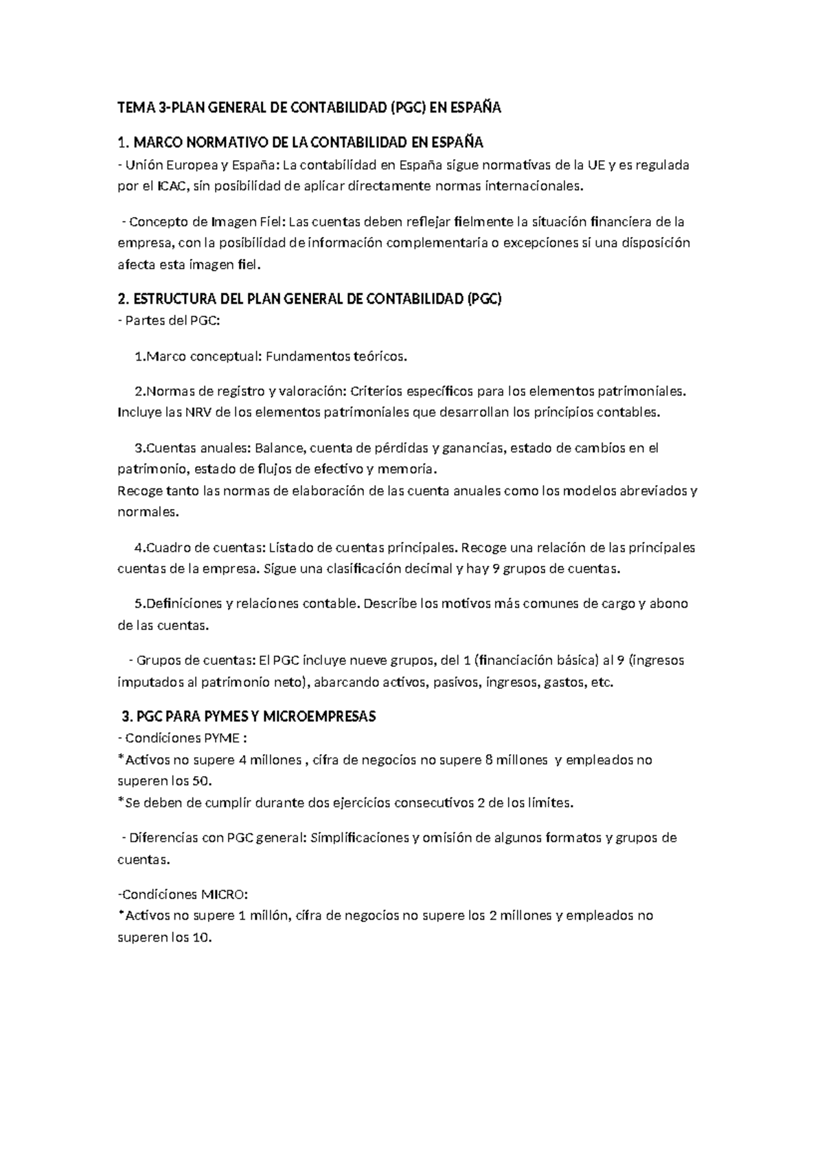 Resumen TEMA 3 - .............................. - TEMA 3-PLAN GENERAL DE CONTABILIDAD (PGC) EN ...