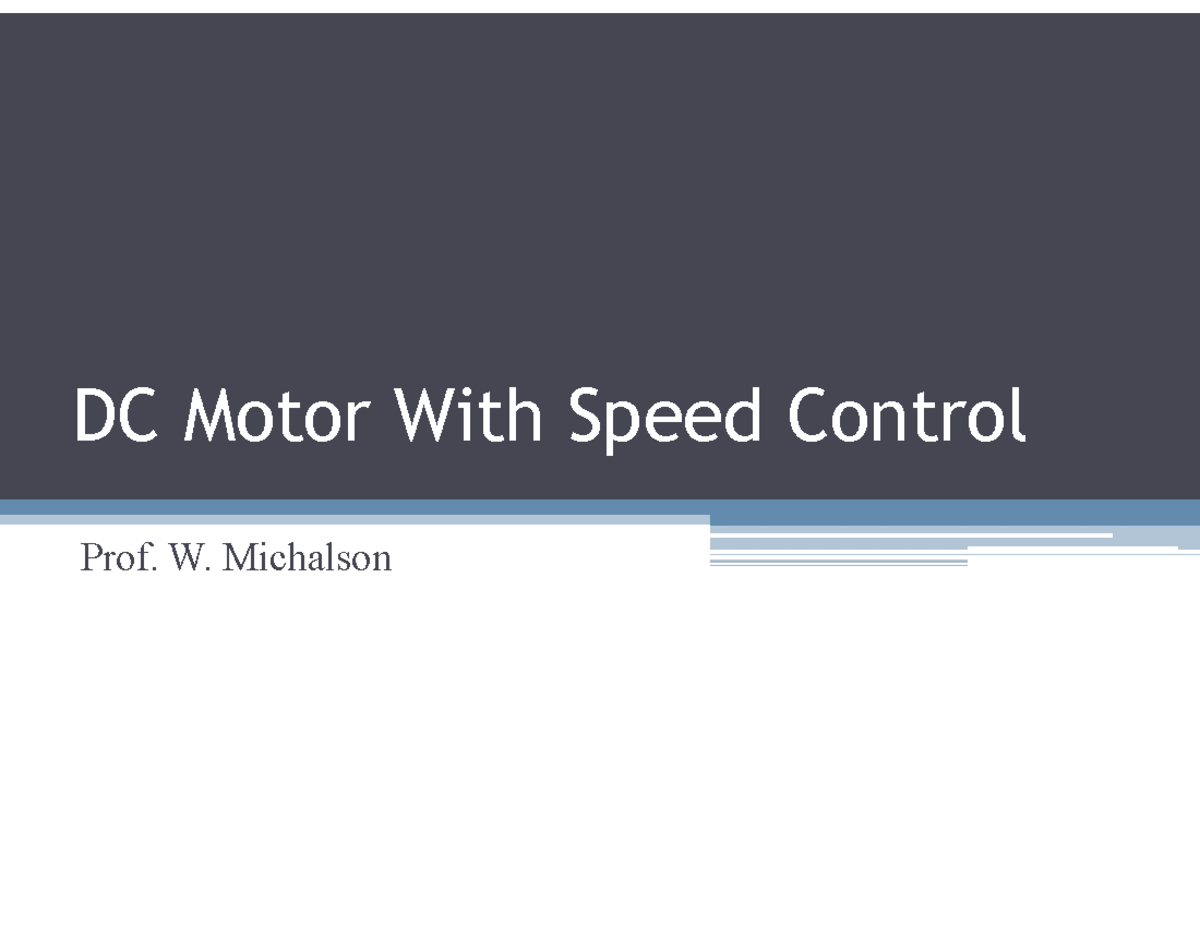 DC Motor Speed Control with PID Implementation - RBE2020_A25_L17 - Studocu