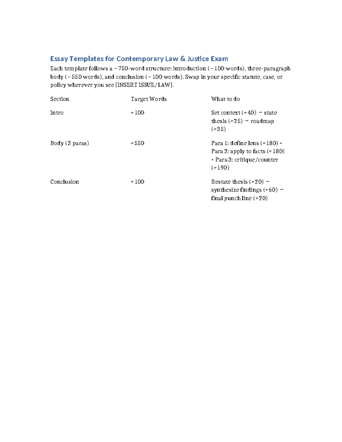 Legal Theories Playbook for Contemporary Law Justice Exam - Studocu