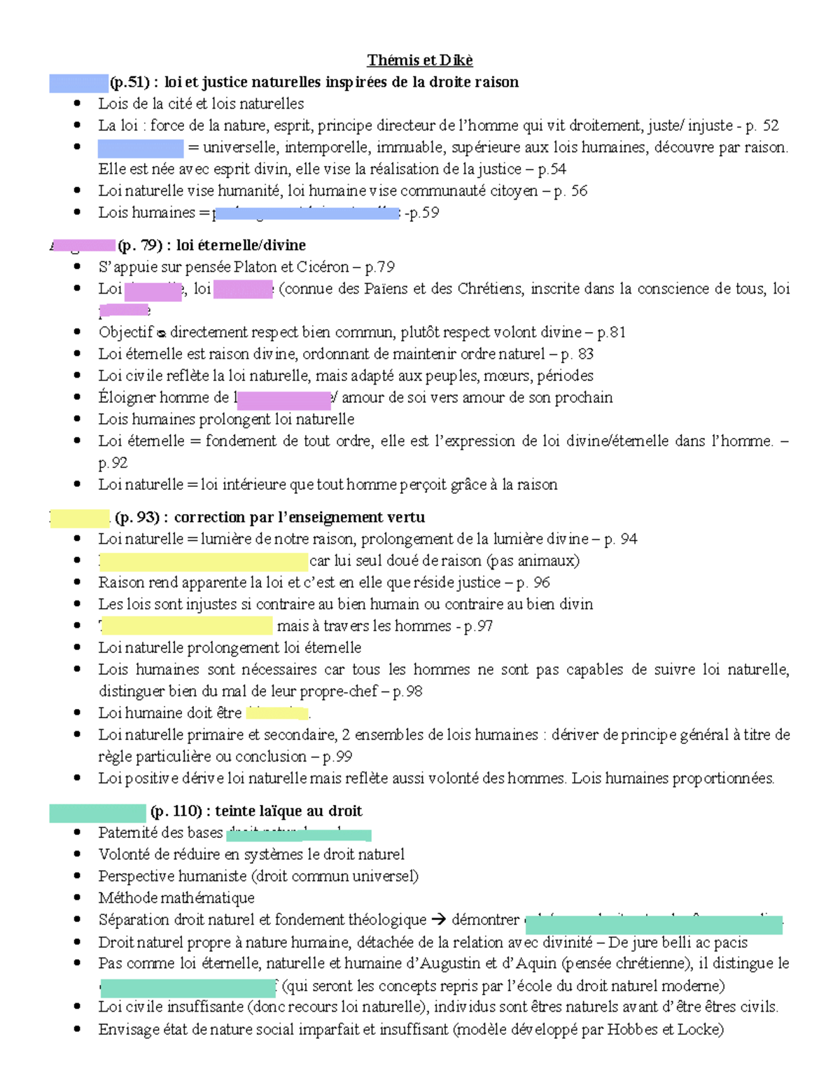 Notes de lecture sur Thémis et Dikè : Loi et Justice Naturelles (CIC ...