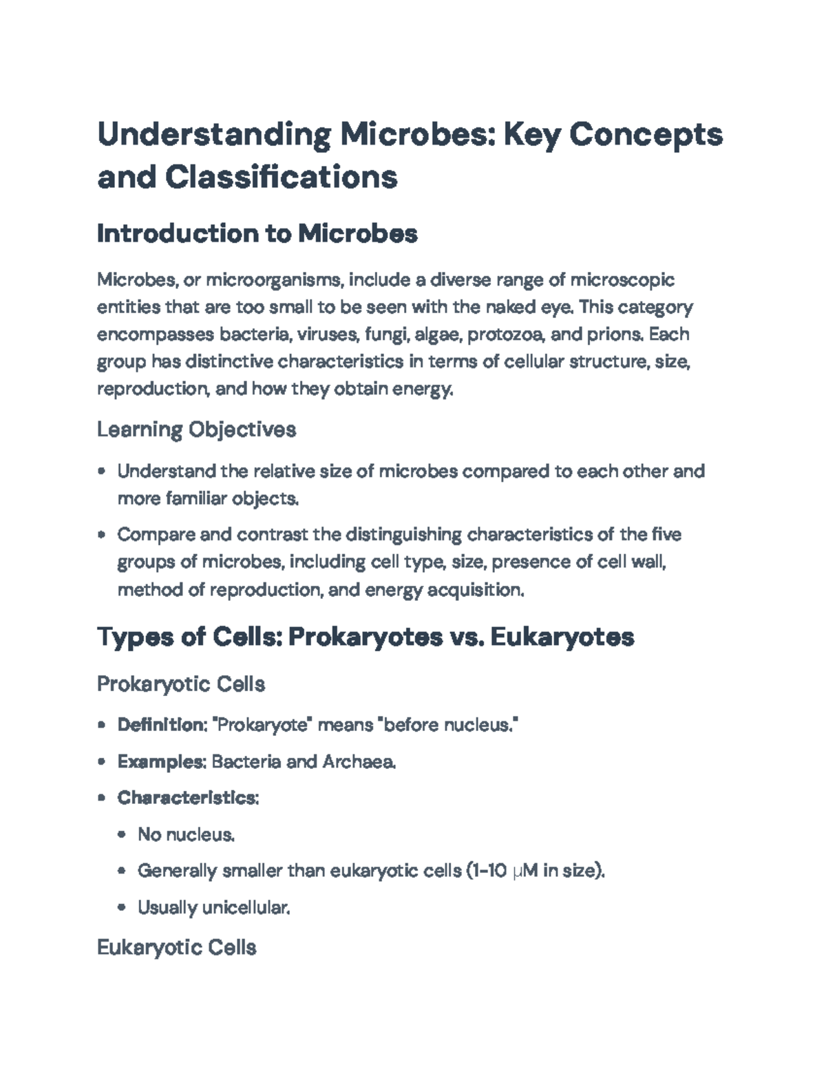 Microbiology Overview: Understanding Microbes and Their Classifications ...