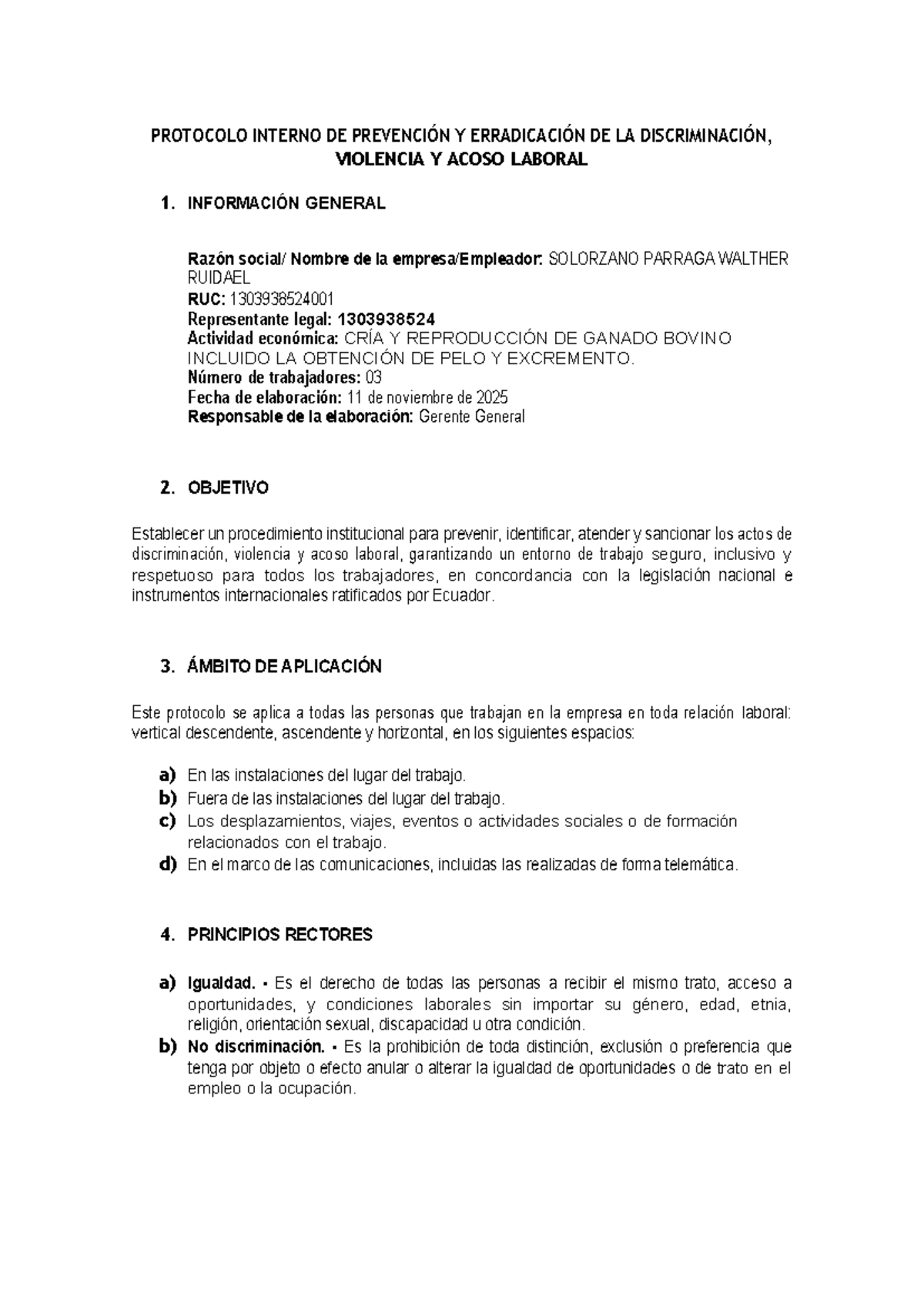 PROTOCOLO INTERNO DE PREVENCIÓN Y ERRADICACIÓN DE LA DISCRIMINACIÓN ...