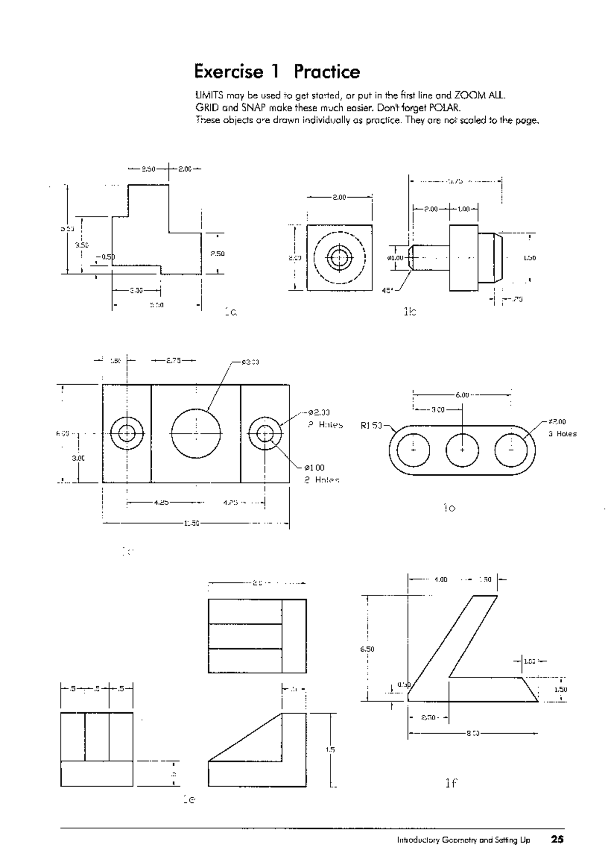 Exercise 1: AutoCAD Practice on Limits and Drawing Techniques - Studocu