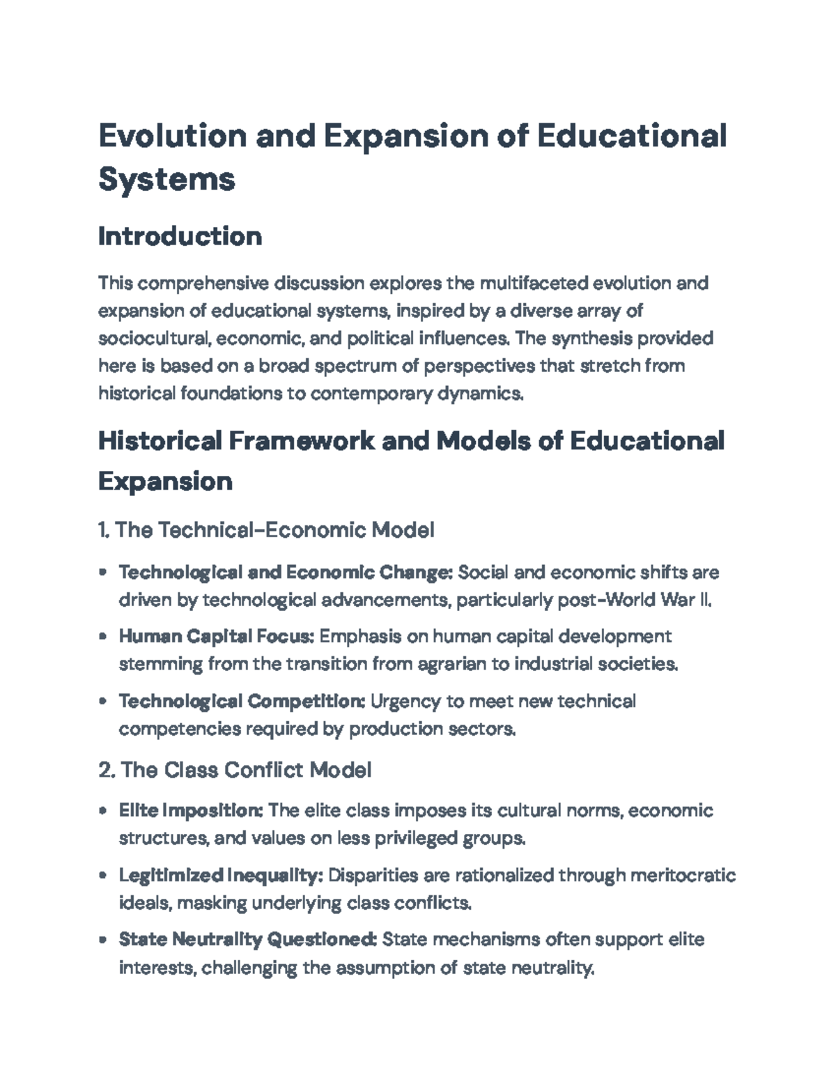 Evolution and Expansion of Educational Systems: A Comprehensive ...