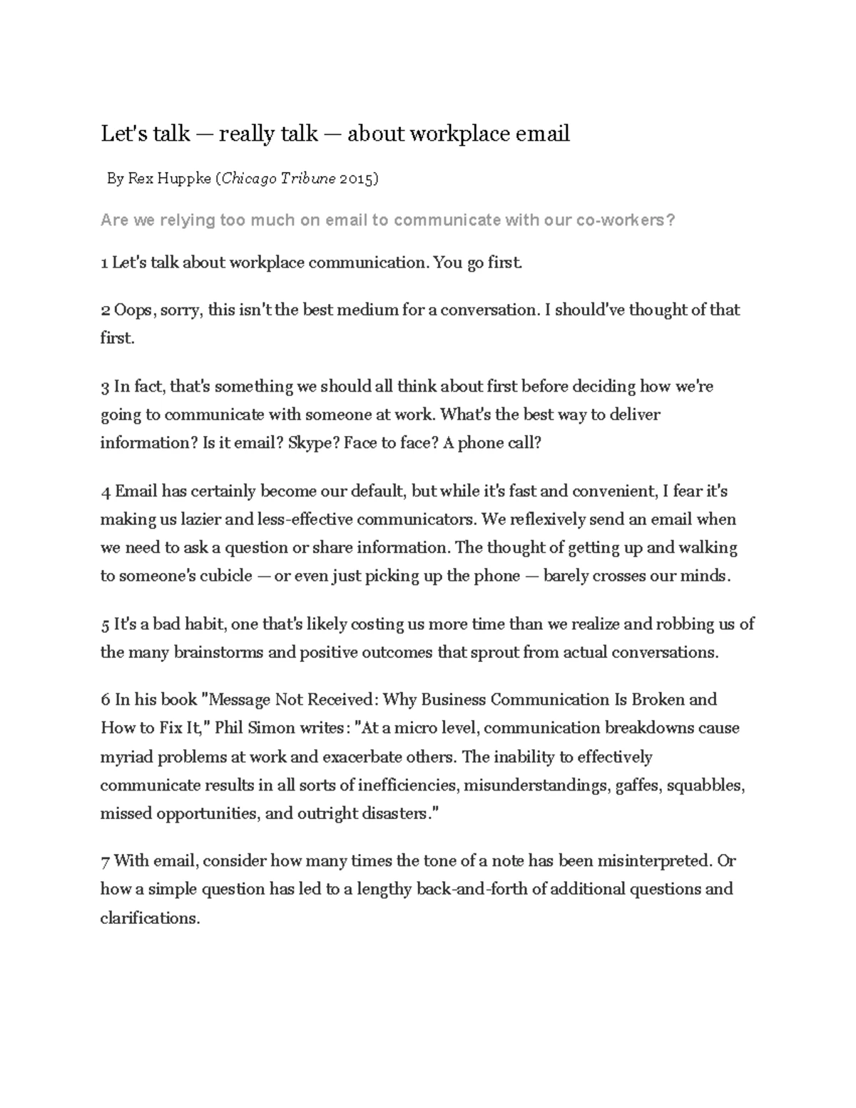 Sample Persuasive Email 1 - From: Student To: Suzanne Moore, WRIT-226 ...
