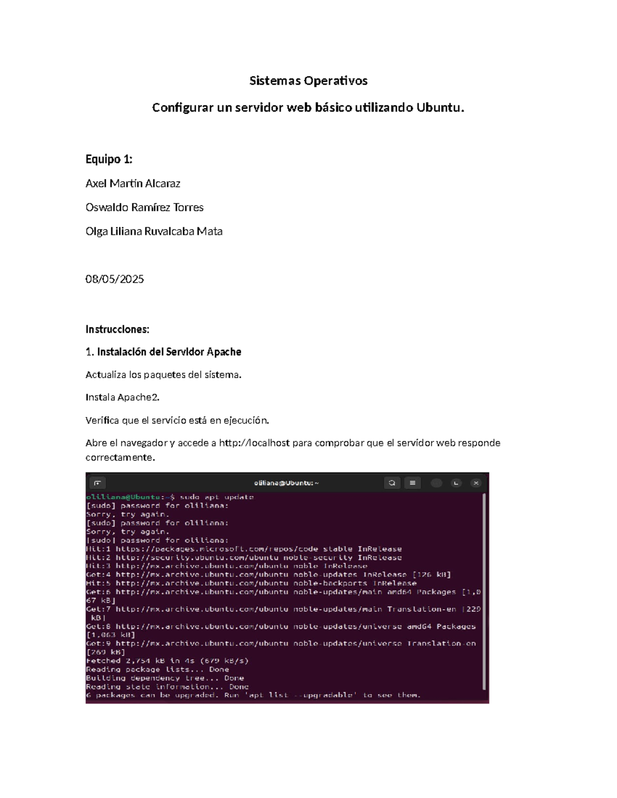Sistemas Operativos: Configuración de Servidor Web en Ubuntu - Studocu
