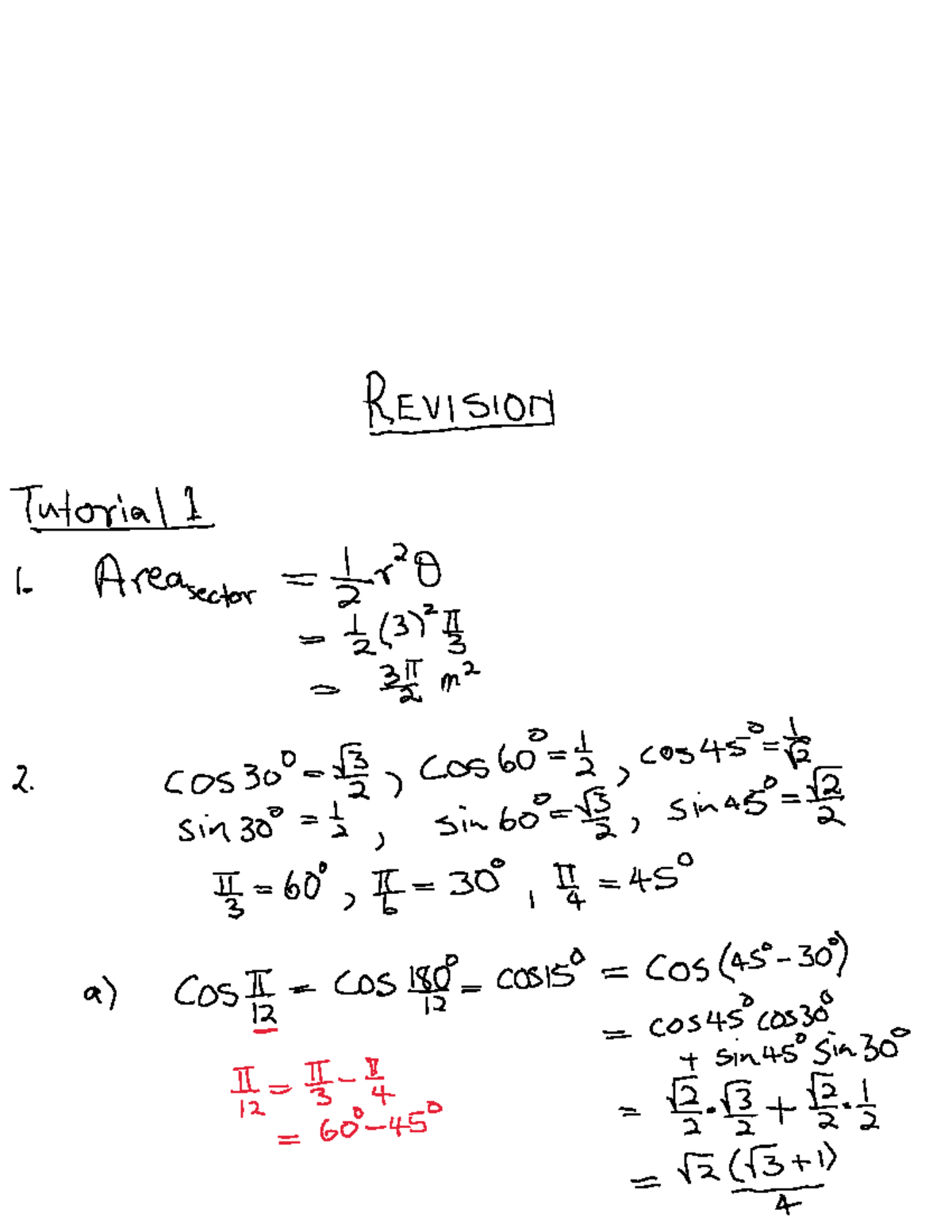 Revision - Math 131 - Studocu