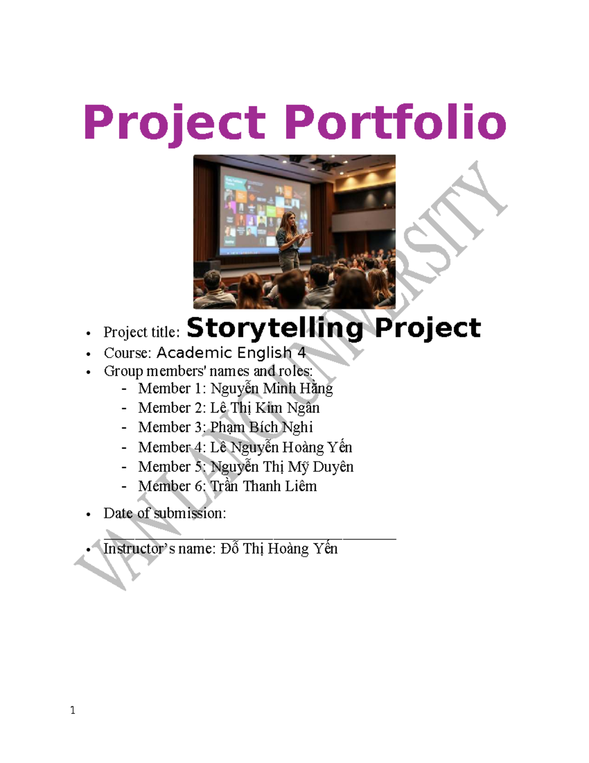 Portfolio: Storytelling Project - Academic English 4 - Studocu