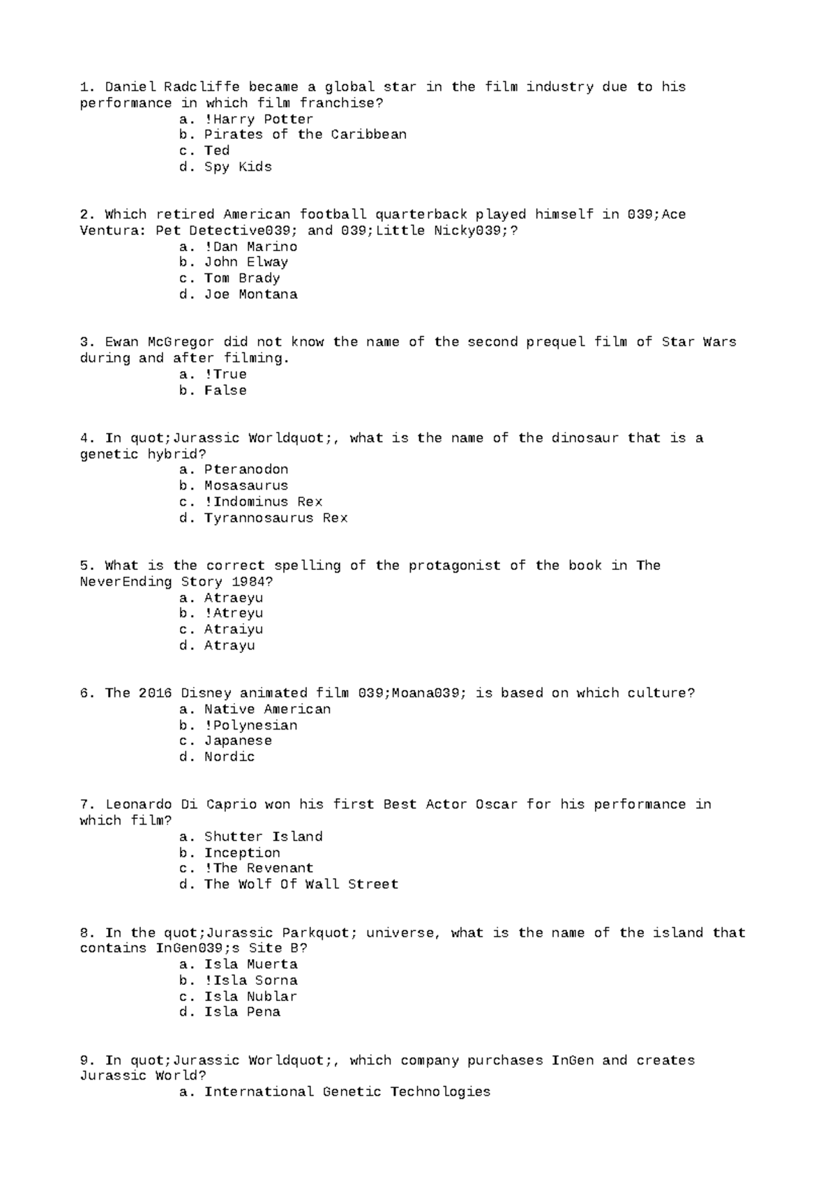 ART144 Lesson Plan 1 - Media & Technology Quiz Questions - Studocu