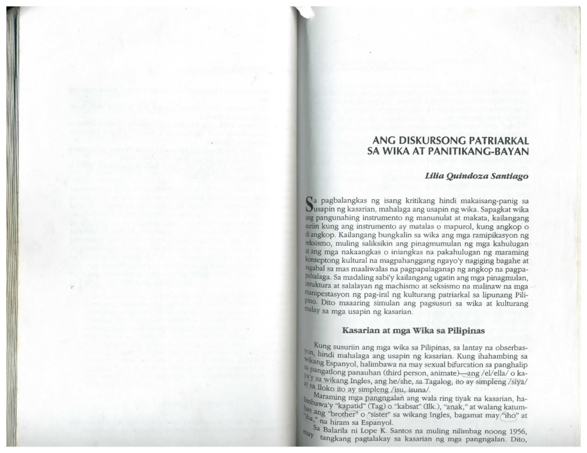 01 Quindoza Ang Diskursong Patriarkal sa Wika at Panitikang-Bayan ...
