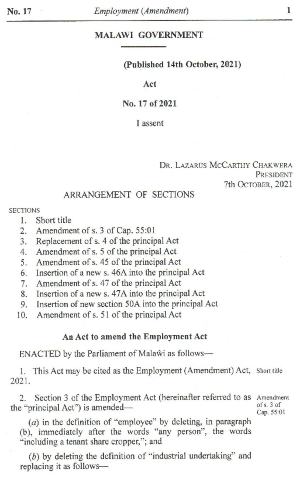 The Employment (Amendment) Act, 2021: Key Changes Explained - Studocu
