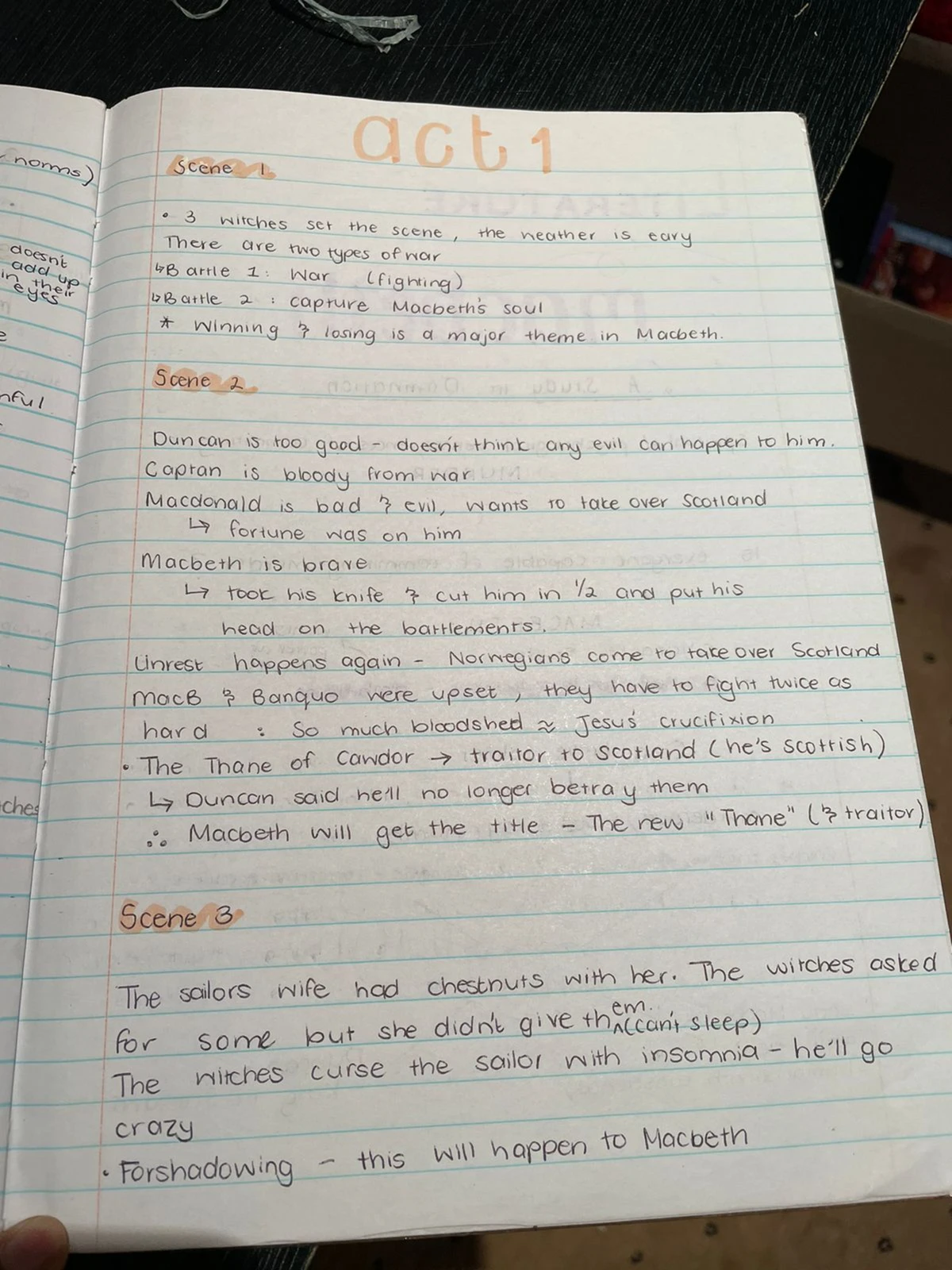 Macbeth Study Notes: Analysis of Acts 1 and 2 - Studocu