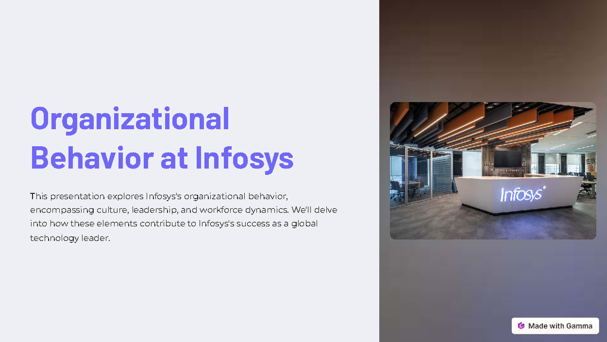 Organizational-Behavior-at-Infosys - Organizational Behavior at Infosys ...