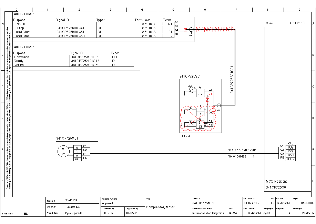Interconnection Diagrams for MCC 401LV110A01 - Project Pacasmayo - Studocu