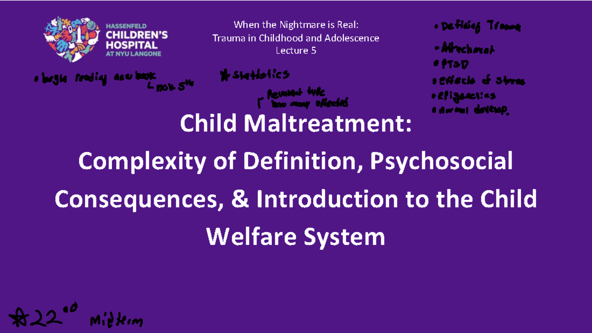 Child Maltreatment: Definitions, Consequences, and Child Welfare System ...