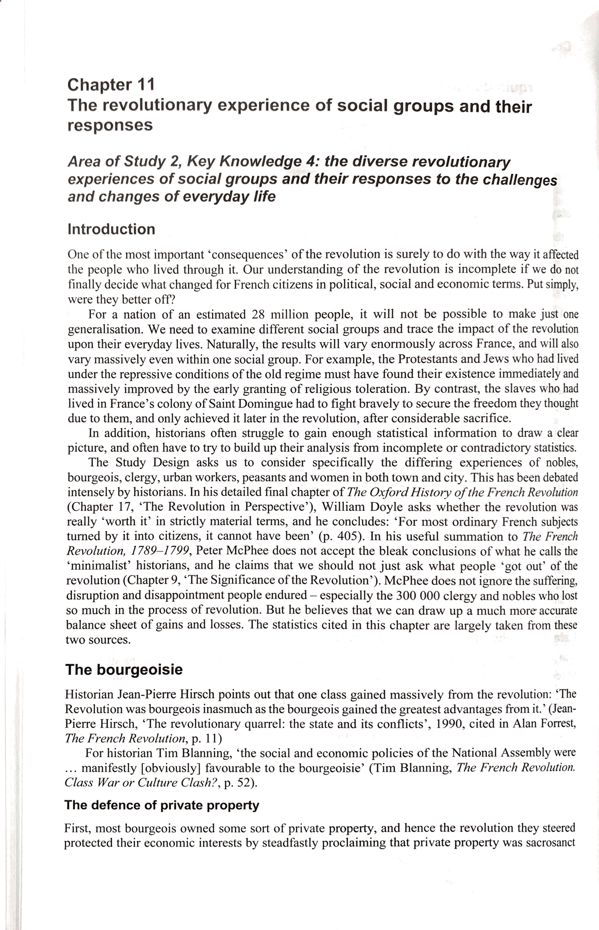 Chapter 11: Revolutionary Experiences of Social Groups - VCE History ...