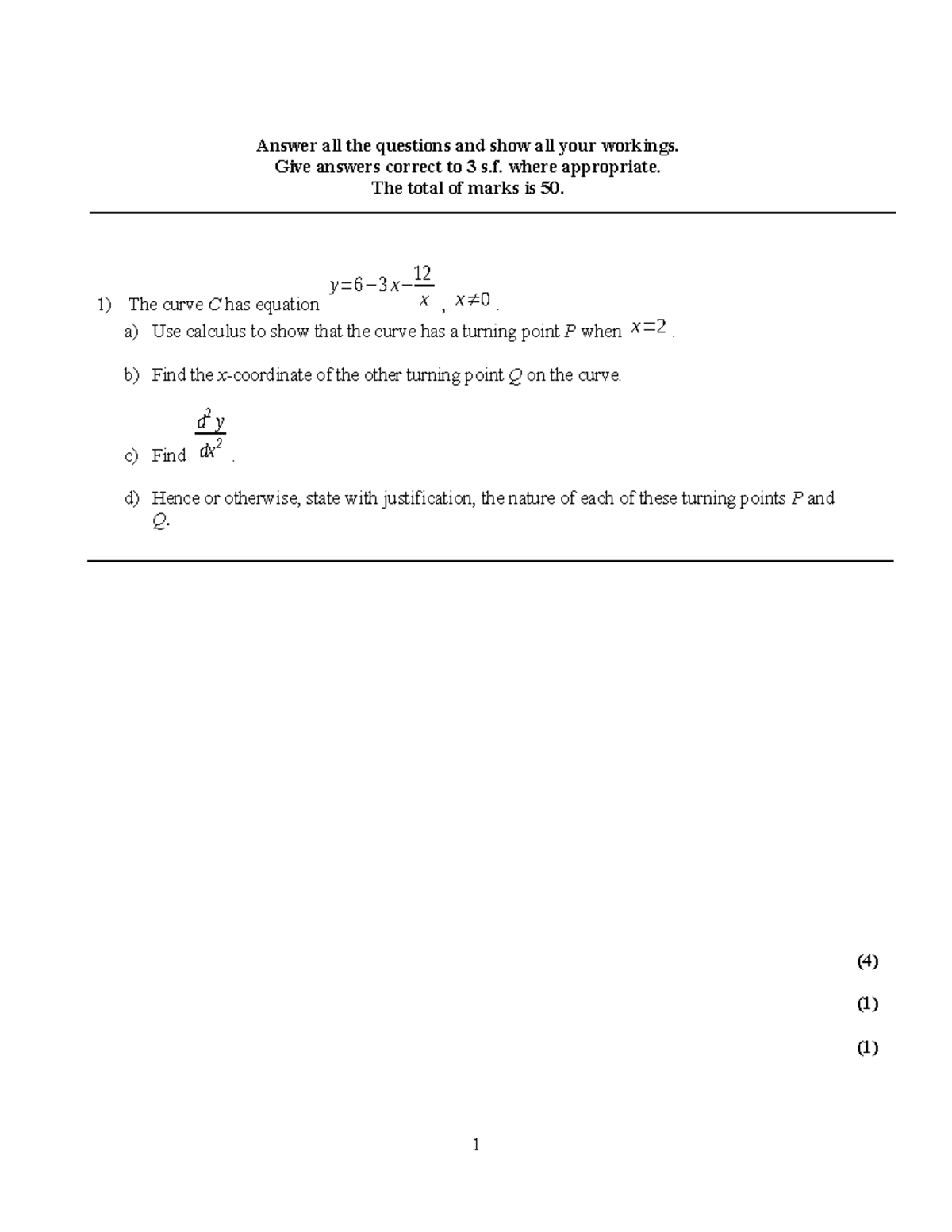 Exercises P2 IAL: Calculus and Area of Curves - Studocu