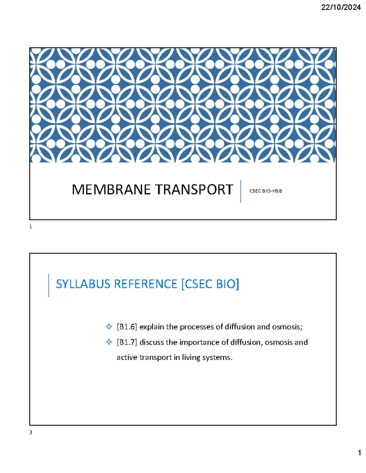 Membrane Transport Processes: Diffusion, Osmosis & Active Transport ...