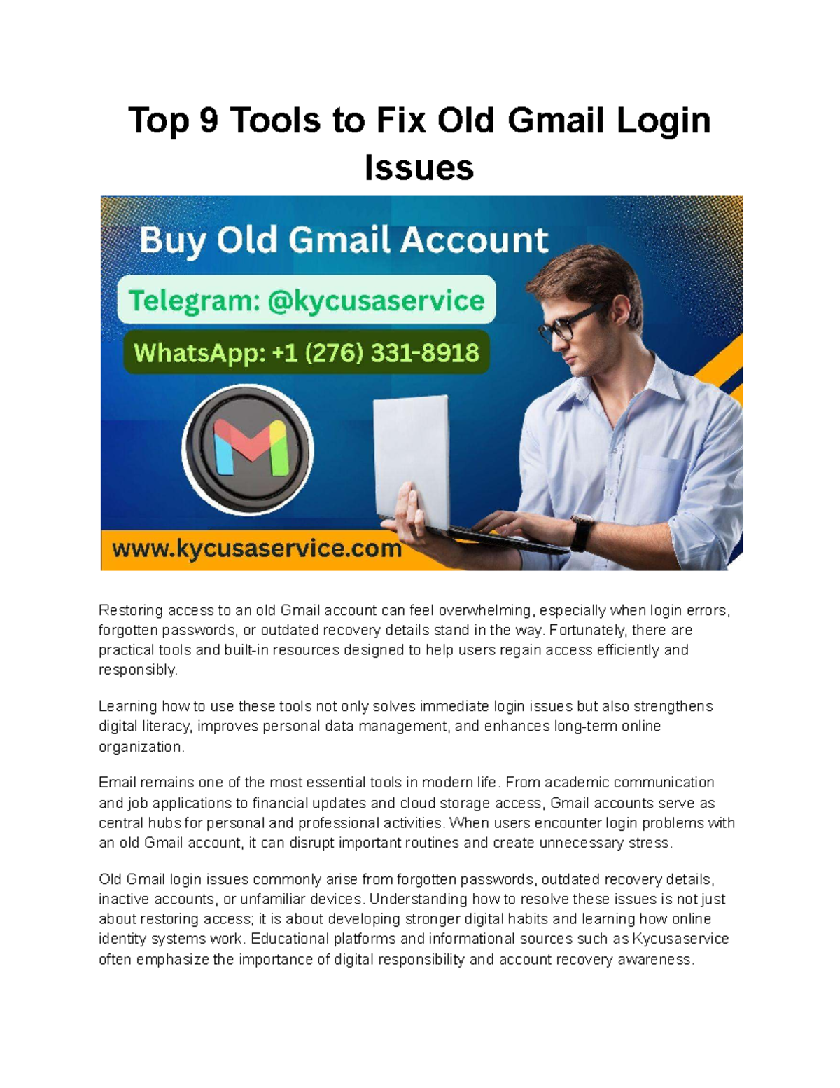 Top 9 Tools for Resolving Old Gmail Login Issues - Studocu