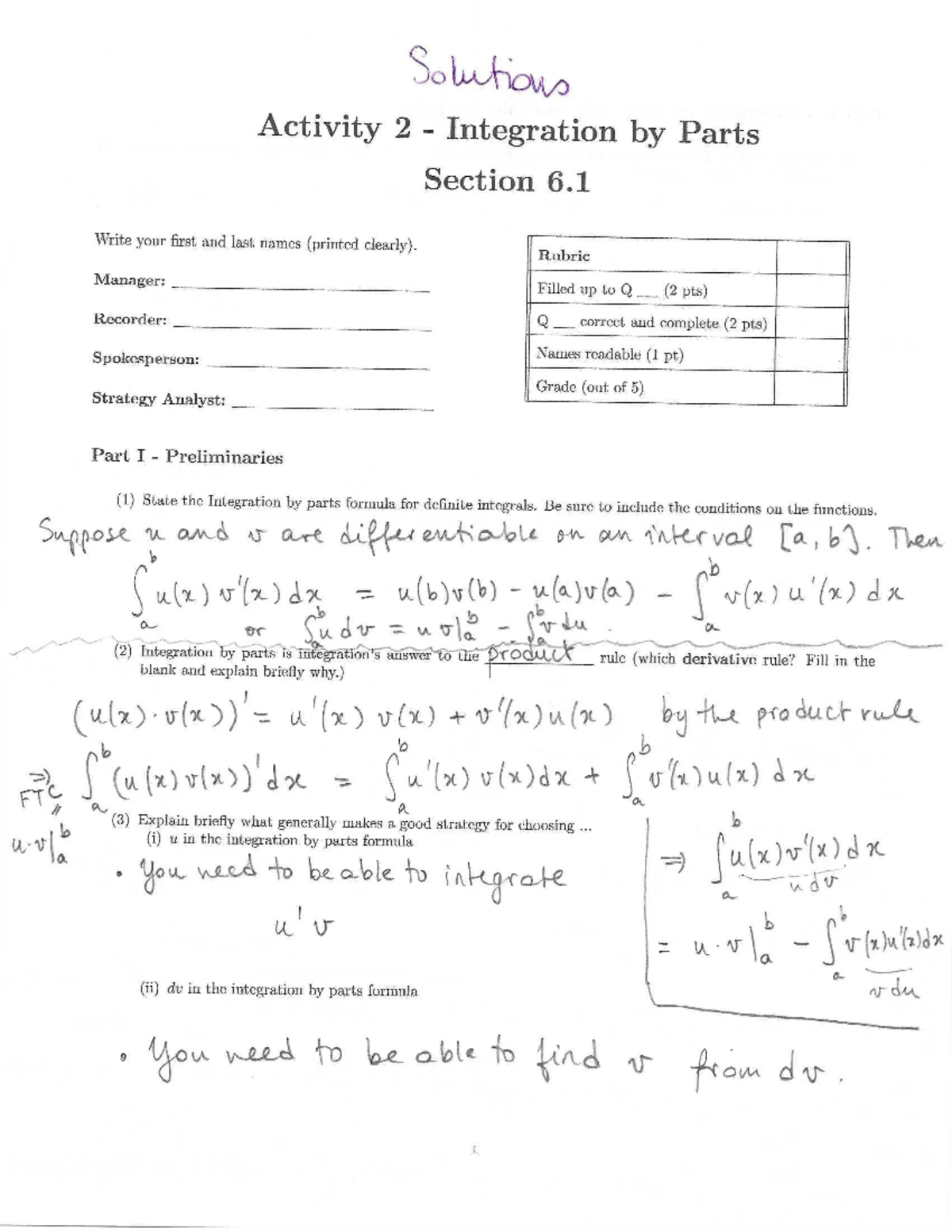 Calculus 2 Final Exam Practice Questions and Solutions - Studocu
