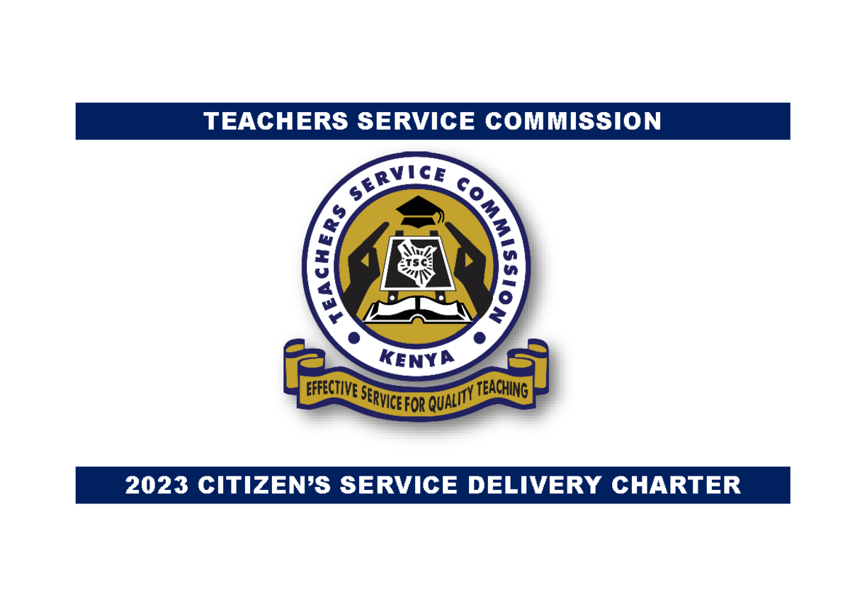 2023 Citizen Service Delivery Charter for TSC - English Version Guide ...