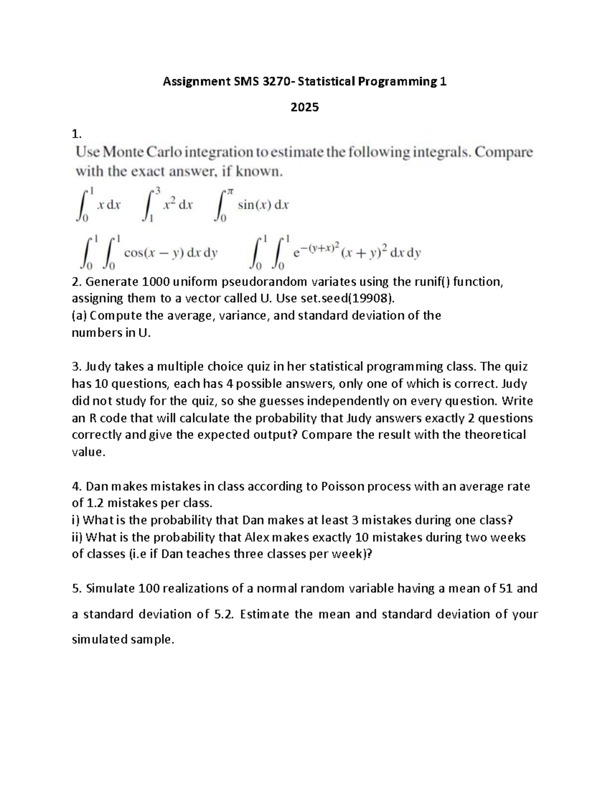 Assignment SMS 3270- Statistical Programming 1-2025 v2 - 2. Generate ...