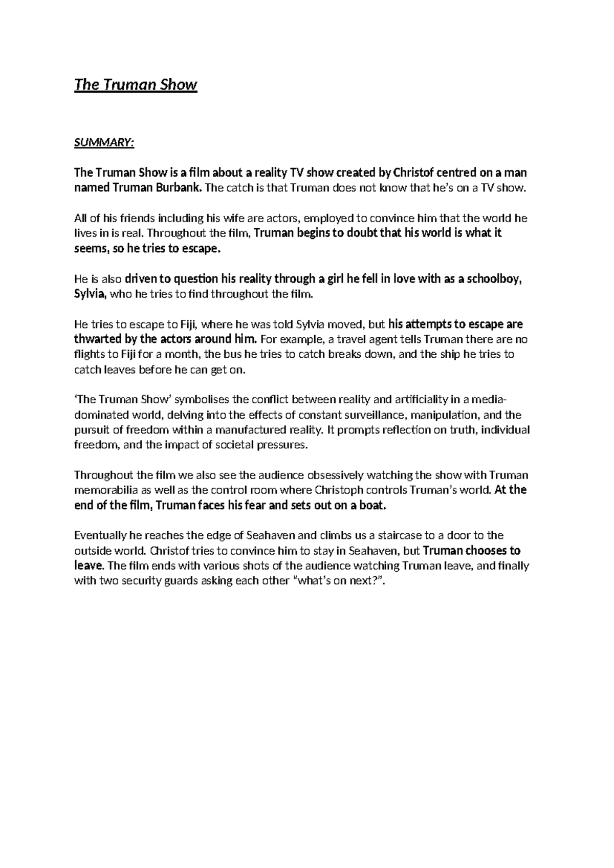 The Truman Show (Film Analysis): Themes of Reality, Freedom & Media ...